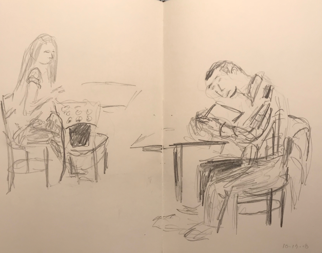 Nearsighted Man Really Interested in a Book Sitting Opposite a ...