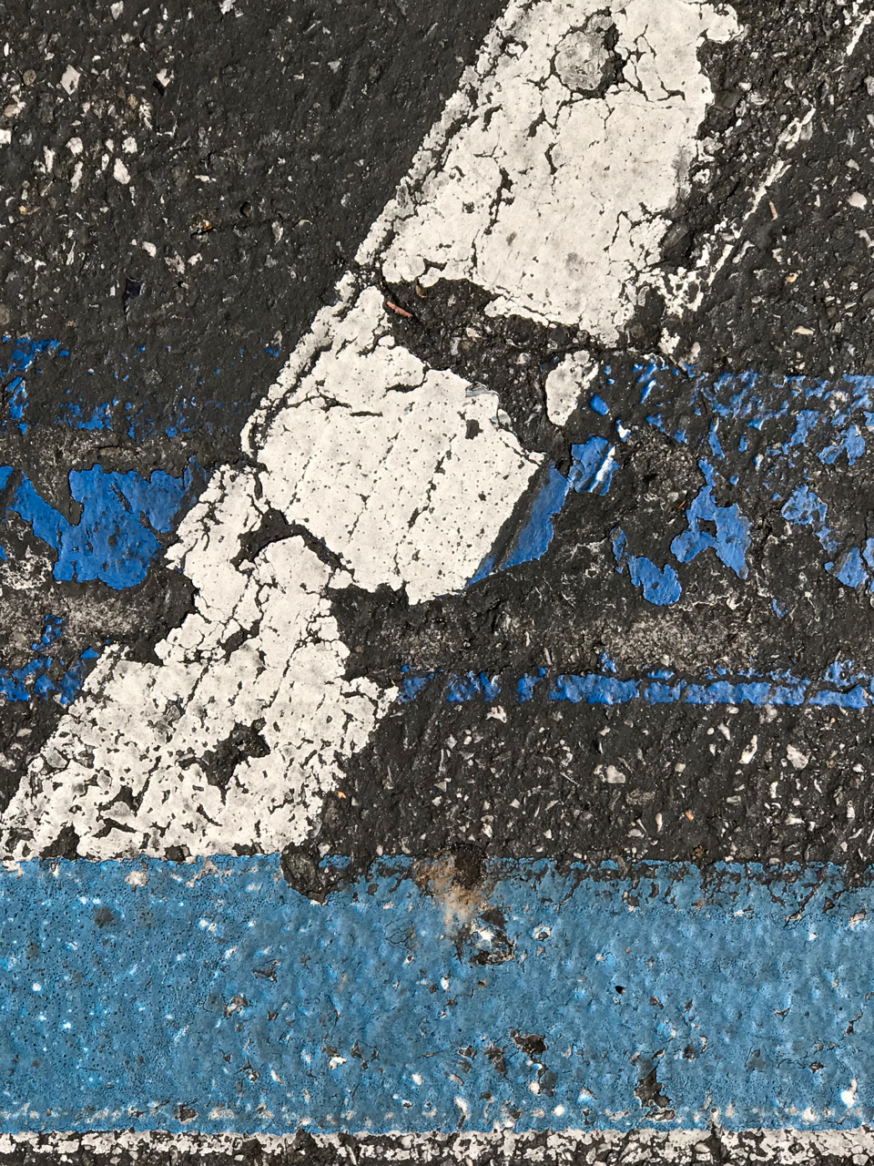 Wide, Mostly-Erased Blue Line Interrupted | Brotherly Love