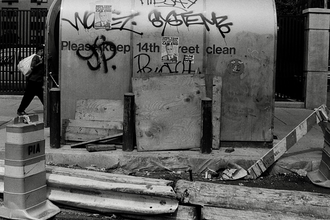 Vintage Photo: Newsstand with AIDS Era Posters and Graffiti circa 1990s ...