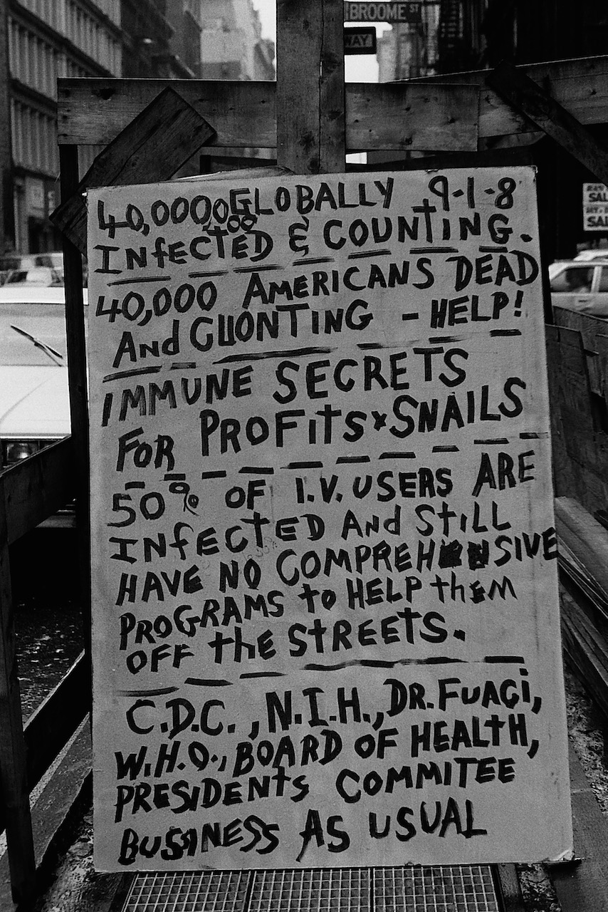 Vintage Photo: AIDS Protest Poster, NYC, September 1988 | Brotherly Love