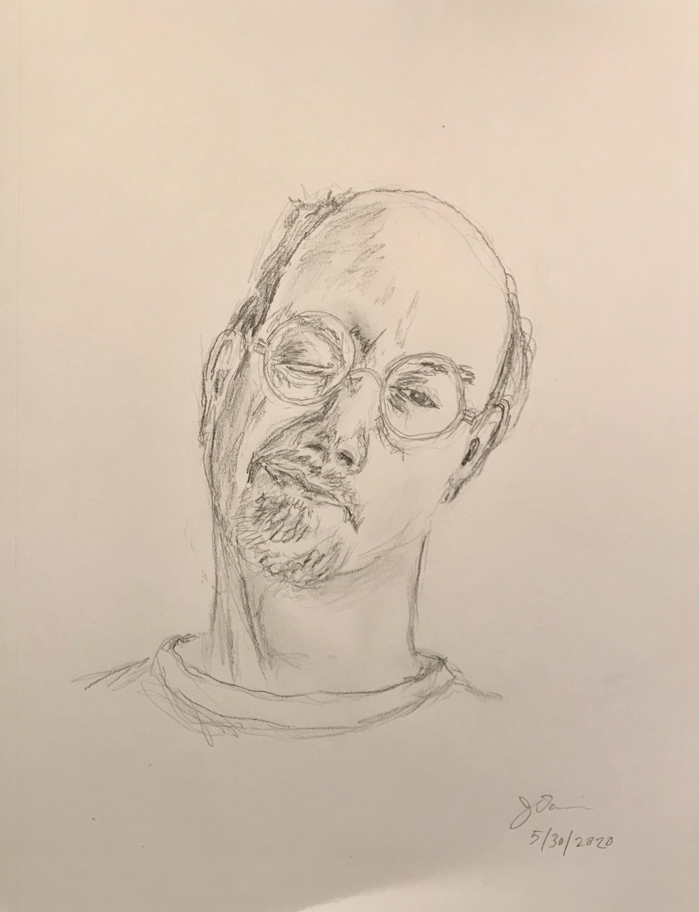 Quarantine Portrait Series Self Portrait Tilted Head Closed Eye