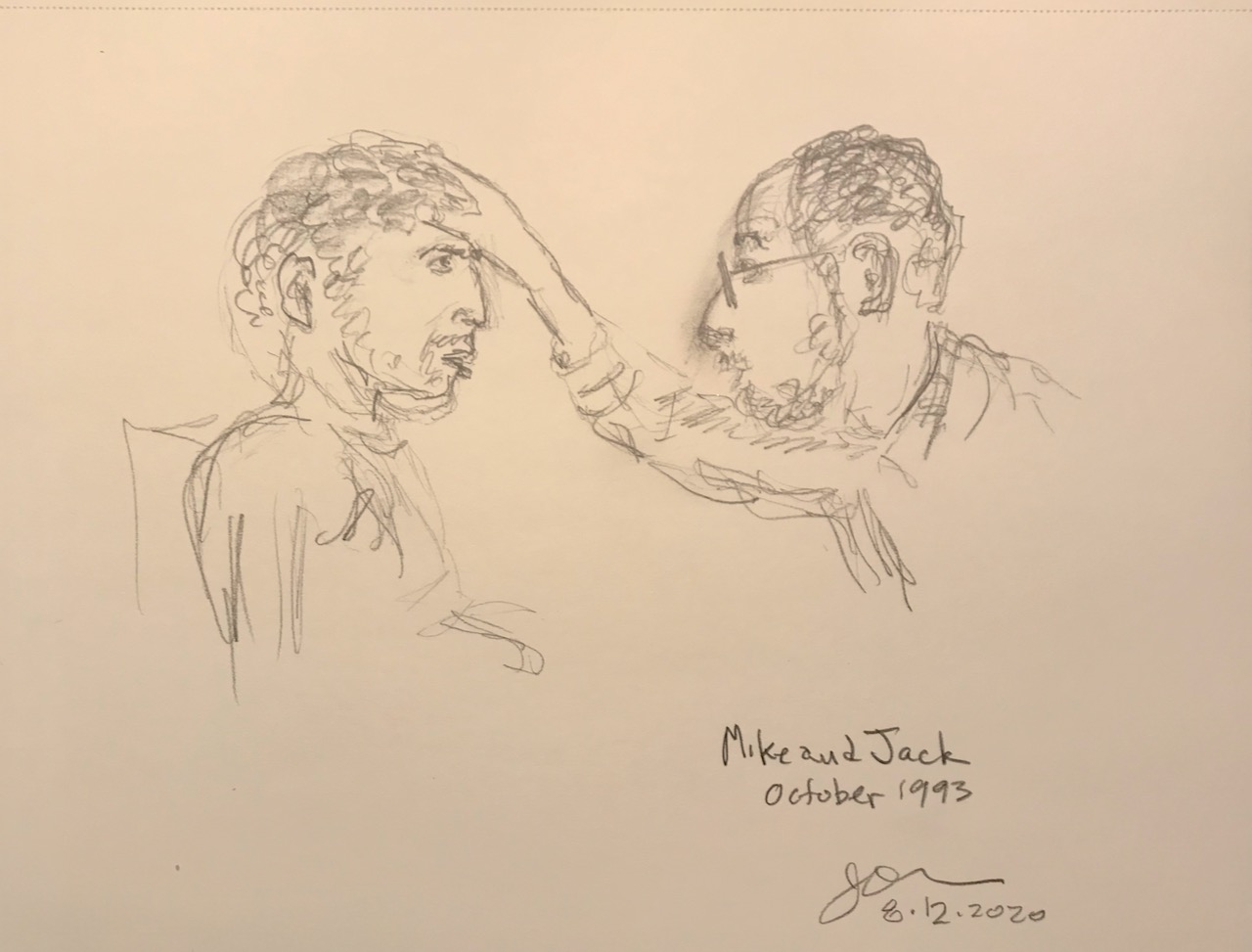Mike Sketch Series: Mike and Jack, October 1993 | Brotherly Love
