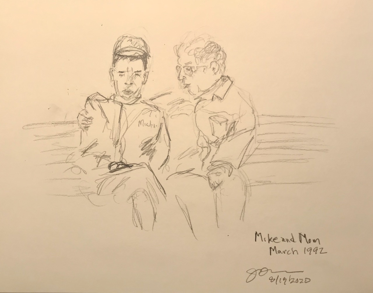 Mike Sketch Series: Mike and Mom, March 1992 | Brotherly Love
