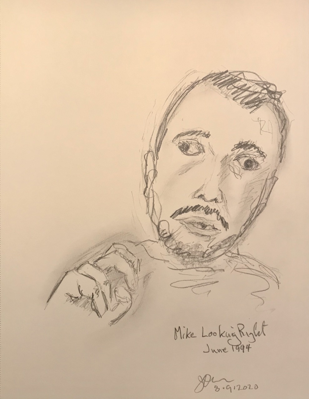 Mike Sketch Series: Mike Looking Right, June 1994 | Brotherly Love