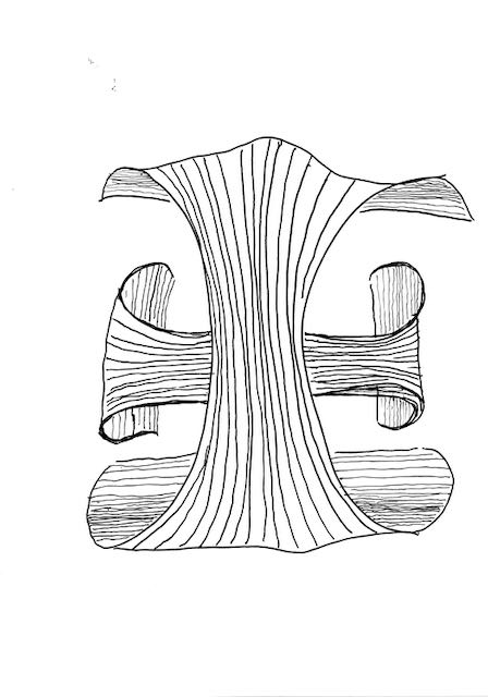 Pen and Ink Series #18: Almost Interlocking Planes, LA, 2025