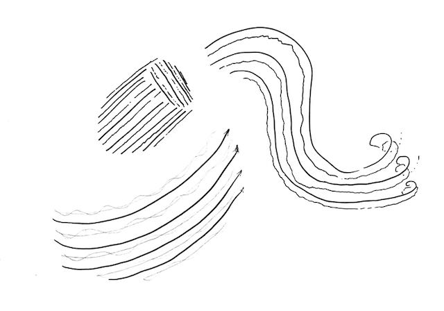 Pen and Ink Series #28: Fast and Slow Lines, LA, 2025